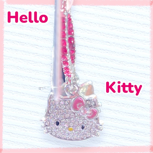 Hello Kitty | Jewelry | Hello Kitty Bling Deep Pink Hoop Drop Earrings ...